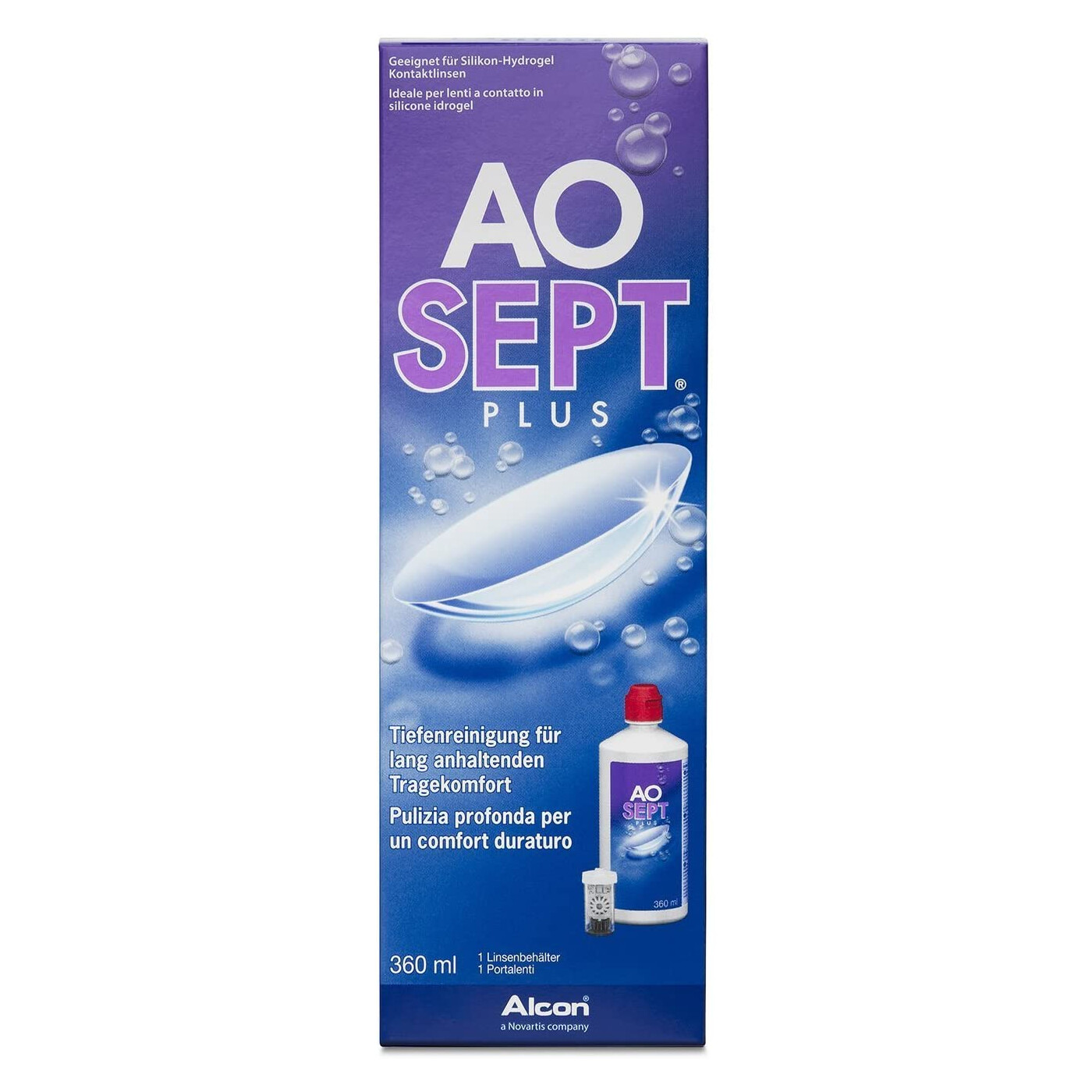 Aosept Plus Kontaktlinsen-Pflegemittel, Einzelflasche, 1 x 360 ml