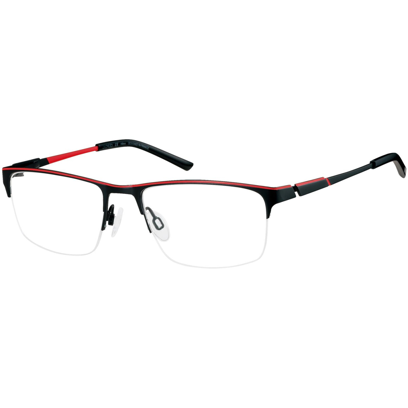 CHARMANT Ad Lib - AB3177U BK - Titanium Nylorfassung in Schwarz - Rot