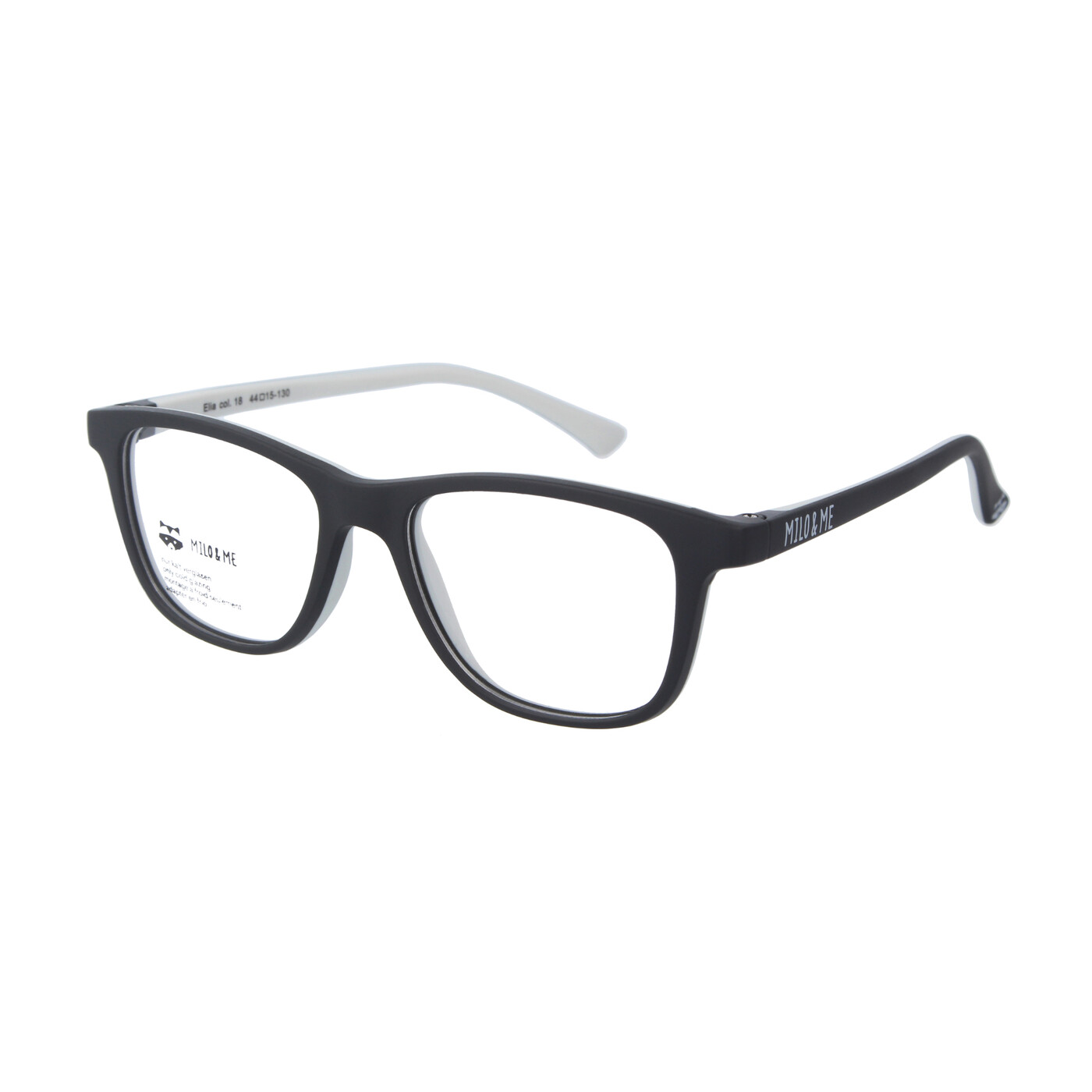 MILO & ME Kinderbrille ELIA 85120 18 in Schwarz / Grau aus flexiblen