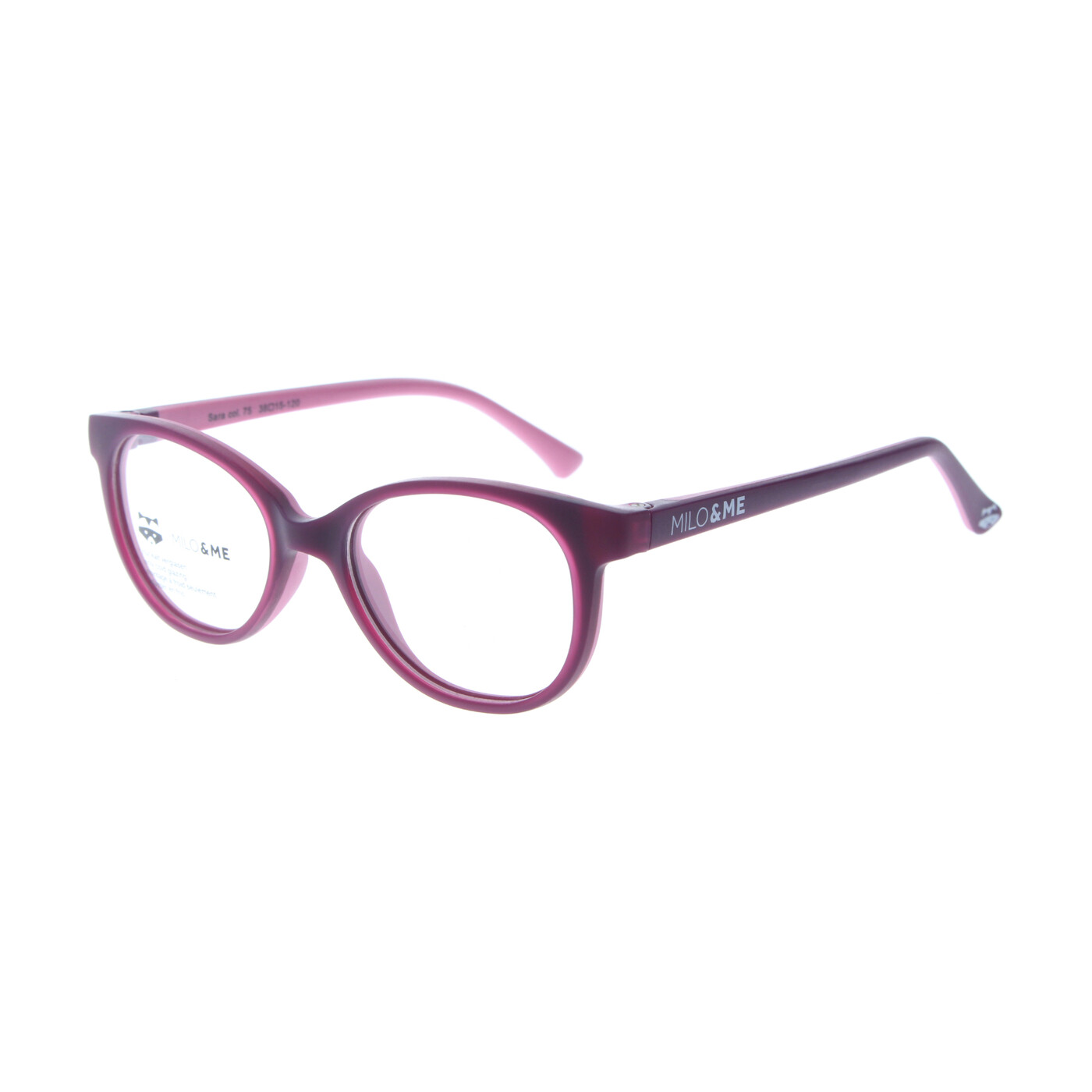 Moderne MILO & ME Kinderbrille SARA 85142 75 in Malve / Brombeer aus