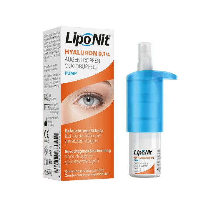 Liponit Augentropfen pump 0,1% Hyaluron, 1er Pack (1 x 10 ml)