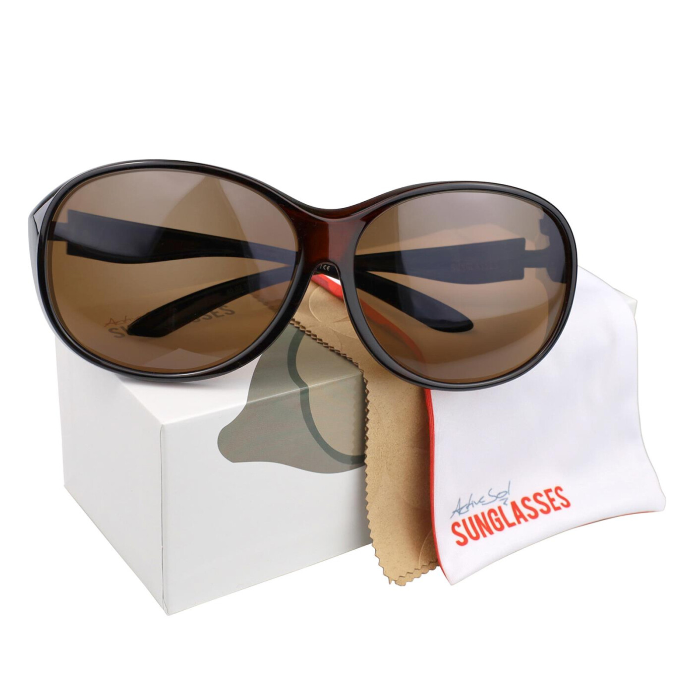 Polarisierende Überbrille / Sonnenbrille ACTIVE SOL MEGA in Braun mit