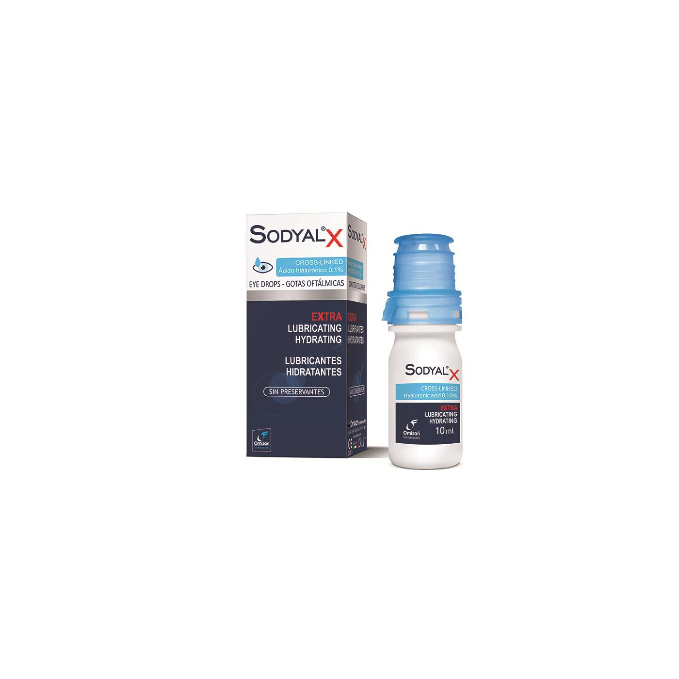Omisan SODYAL X konservierungsfreie Augentropfen 0,1% Hyaluron 10 ml