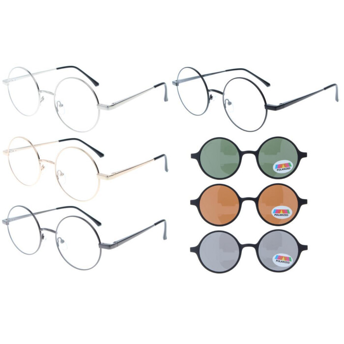 Moderne Panto-Fernbrille TERRY wahlweise mit Sonnen-Clip, Federscharn