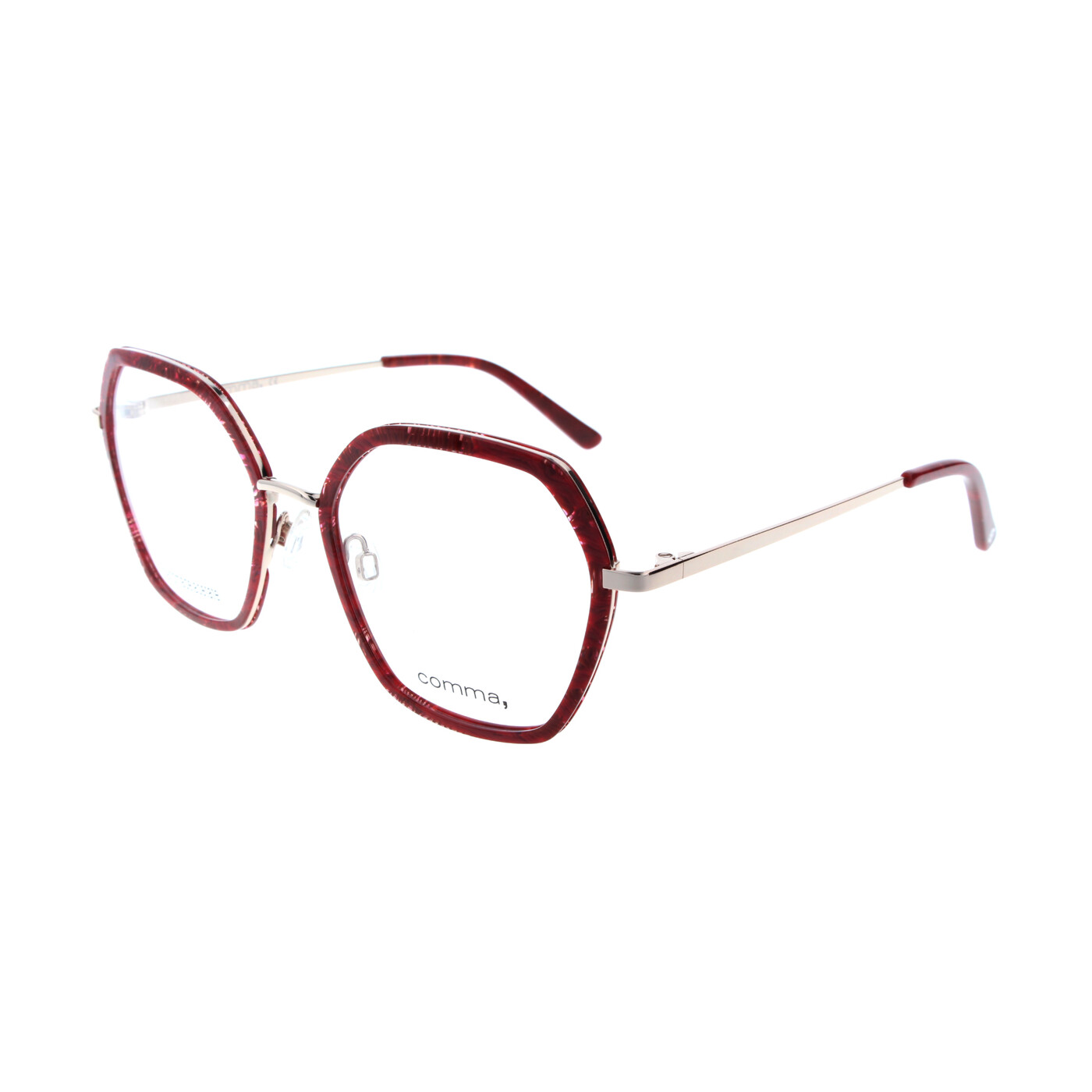 Moderne Brillenfassung für Damen von COMMA, 70121 Col. 76 in Rot / Go