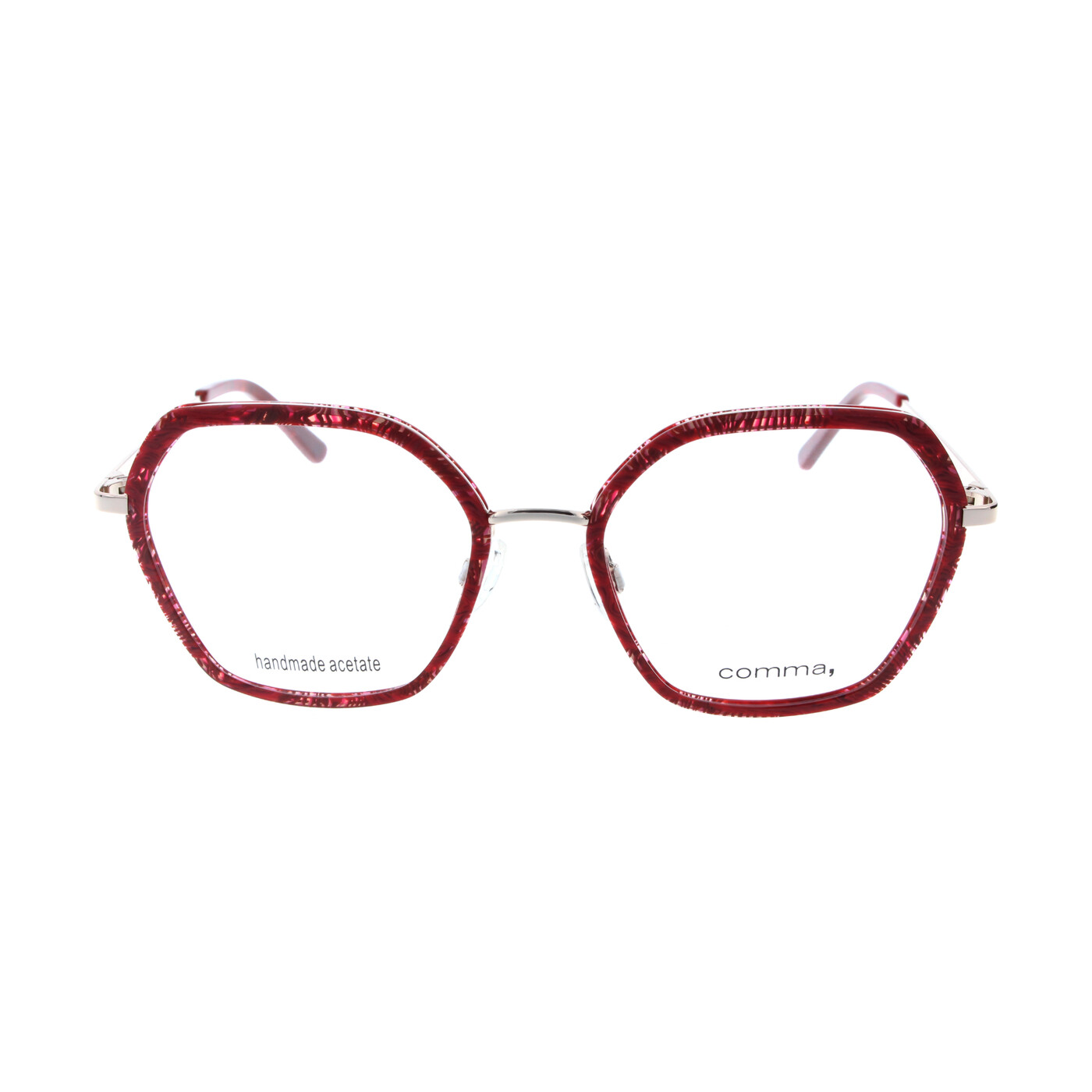 Moderne Brillenfassung für Damen von COMMA, 70121 Col. 76 in Rot / Go