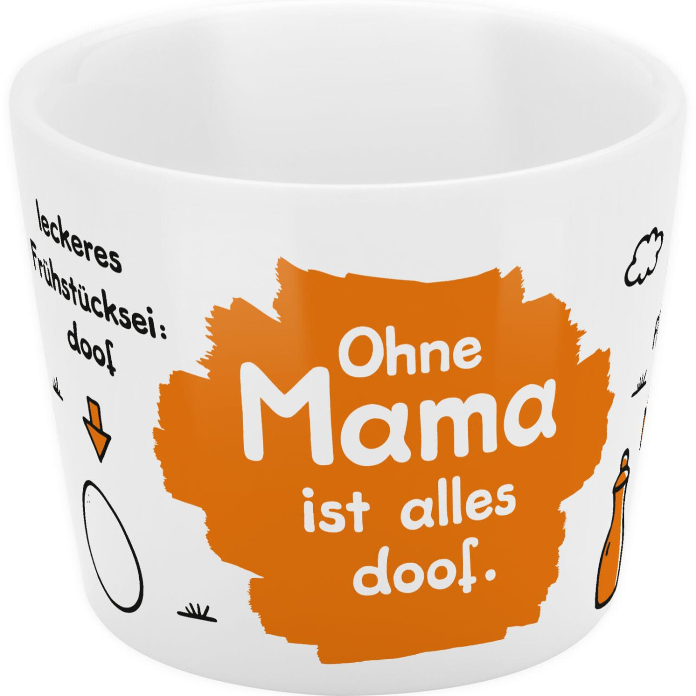 Niedlicher Sheepworld Eierbecher aus Porzellan mit süßem Spruch "Ohne